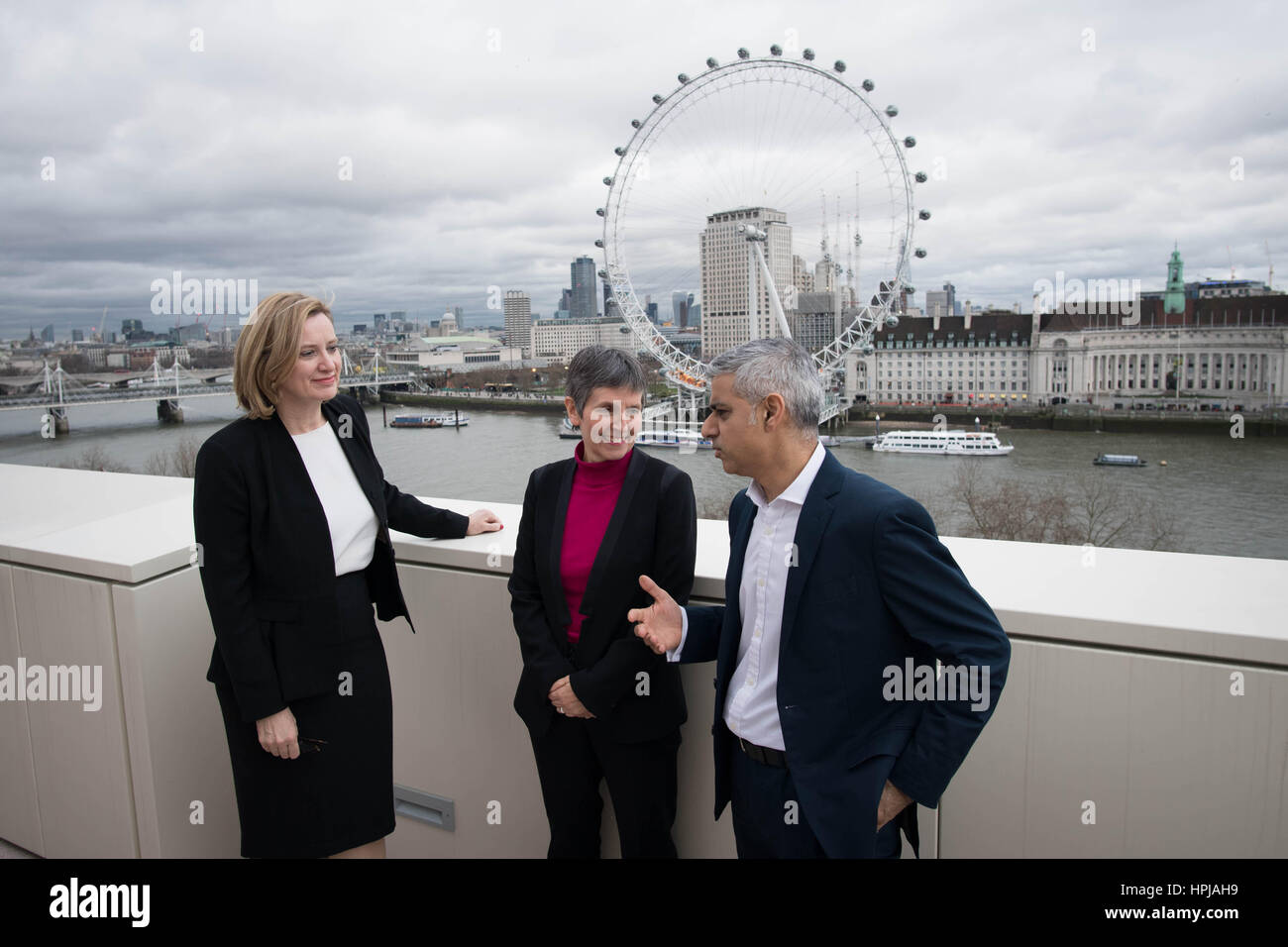 (left to right) Home Secretary Amber Rudd, newly appointed Metropolitan ...