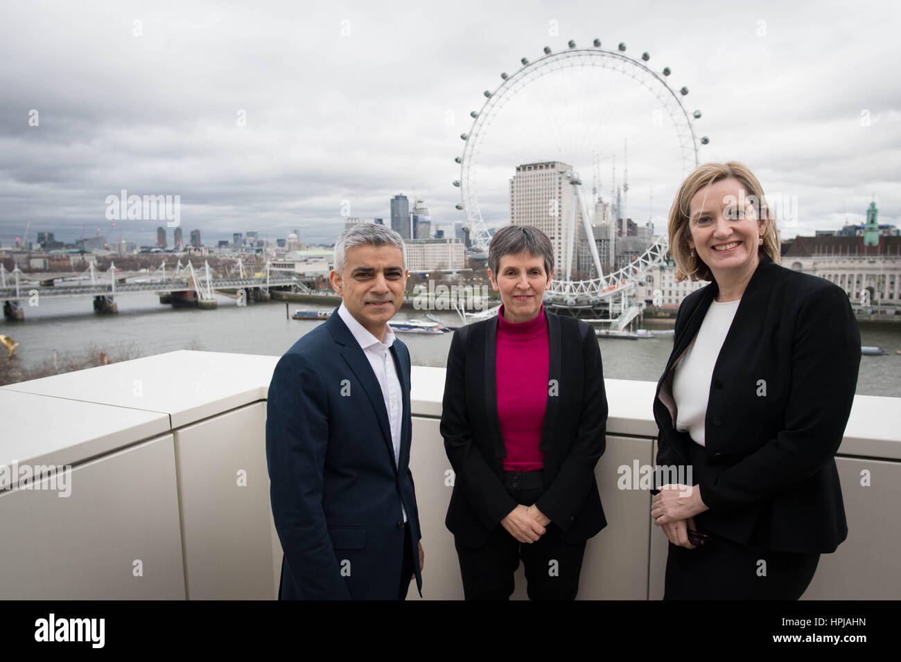 (left to right) Mayor of London Sadiq Khan, newly appointed ...