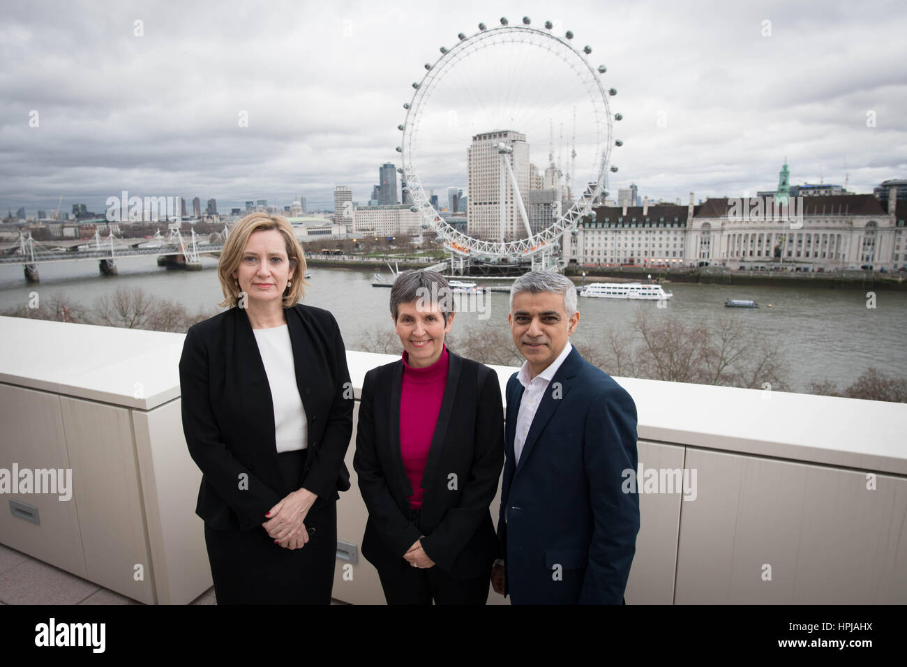 (left to right) Home Secretary Amber Rudd, newly appointed Metropolitan ...
