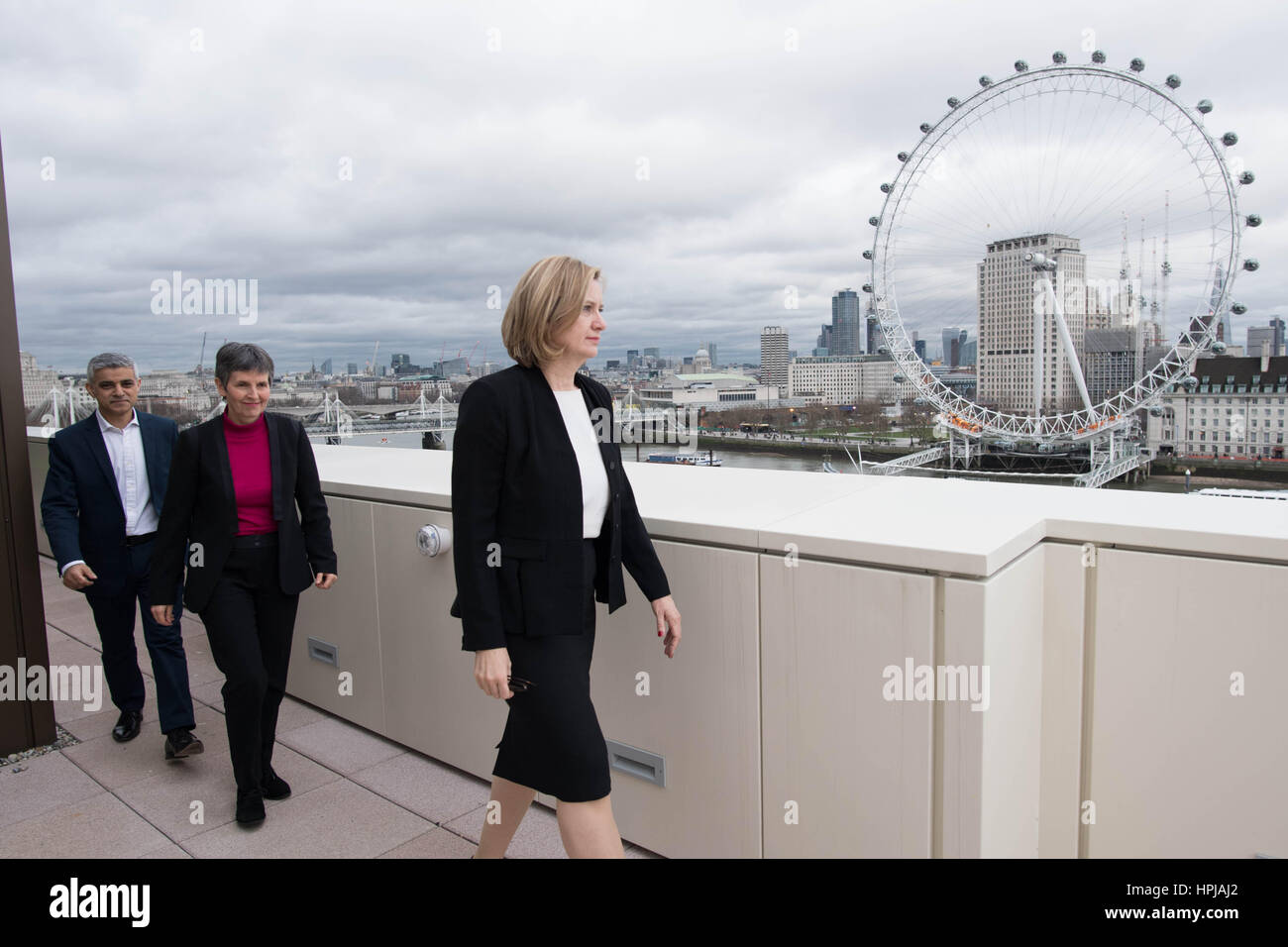 (left to right) Mayor of London Sadiq Khan, newly appointed ...