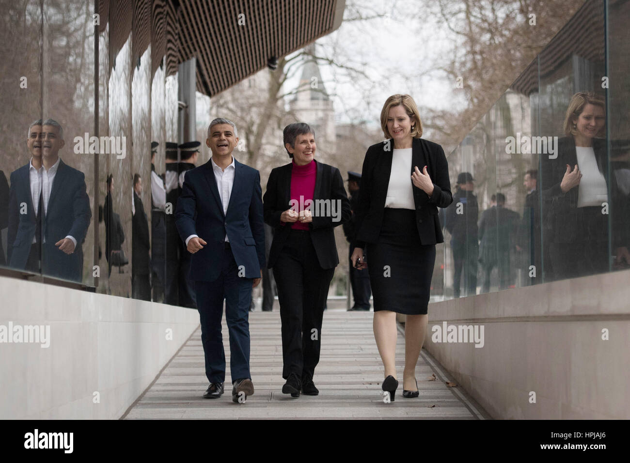 (left to right) Mayor of London Sadiq Khan, newly appointed ...