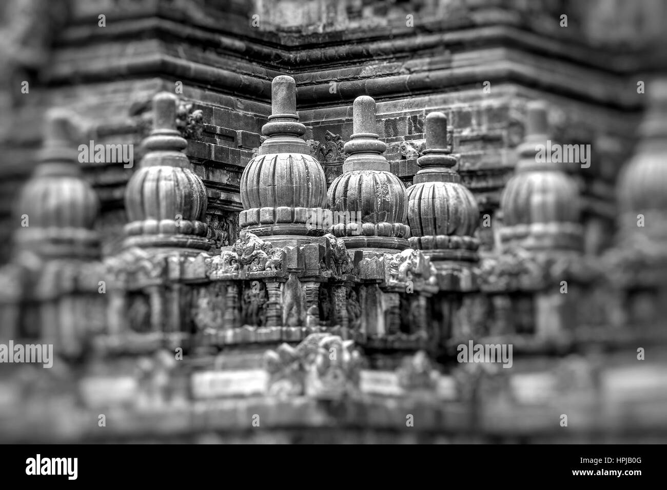 Largest hindu temple of ancient java Black and White Stock Photos ...