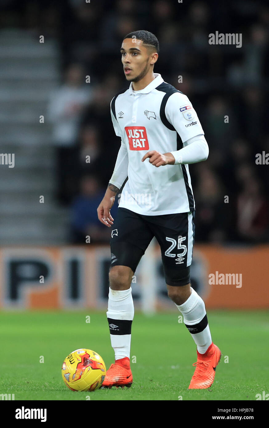 Derby County's Max Lowe Stock Photo - Alamy