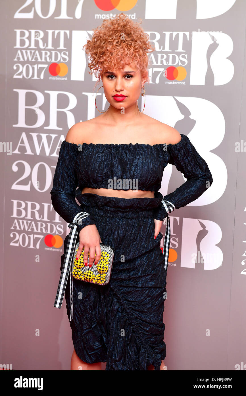 Raye attending the Brit Awards at the O2 Arena, London Stock Photo - Alamy