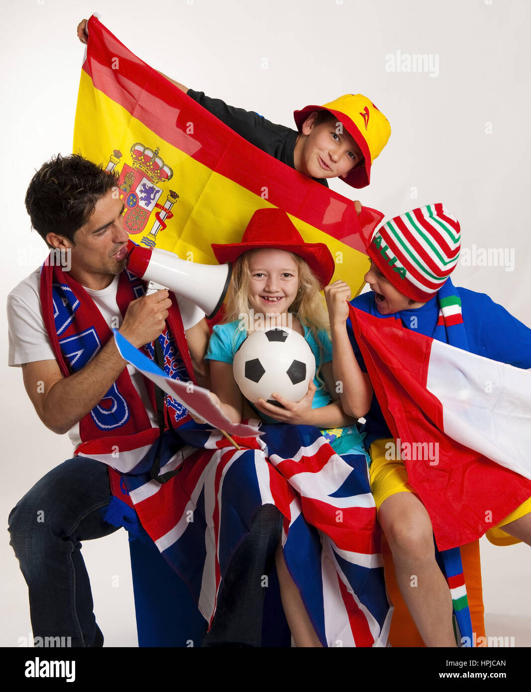 Model released , Fussballfans, Fussball-WM - soccer fans Stock Photo ...