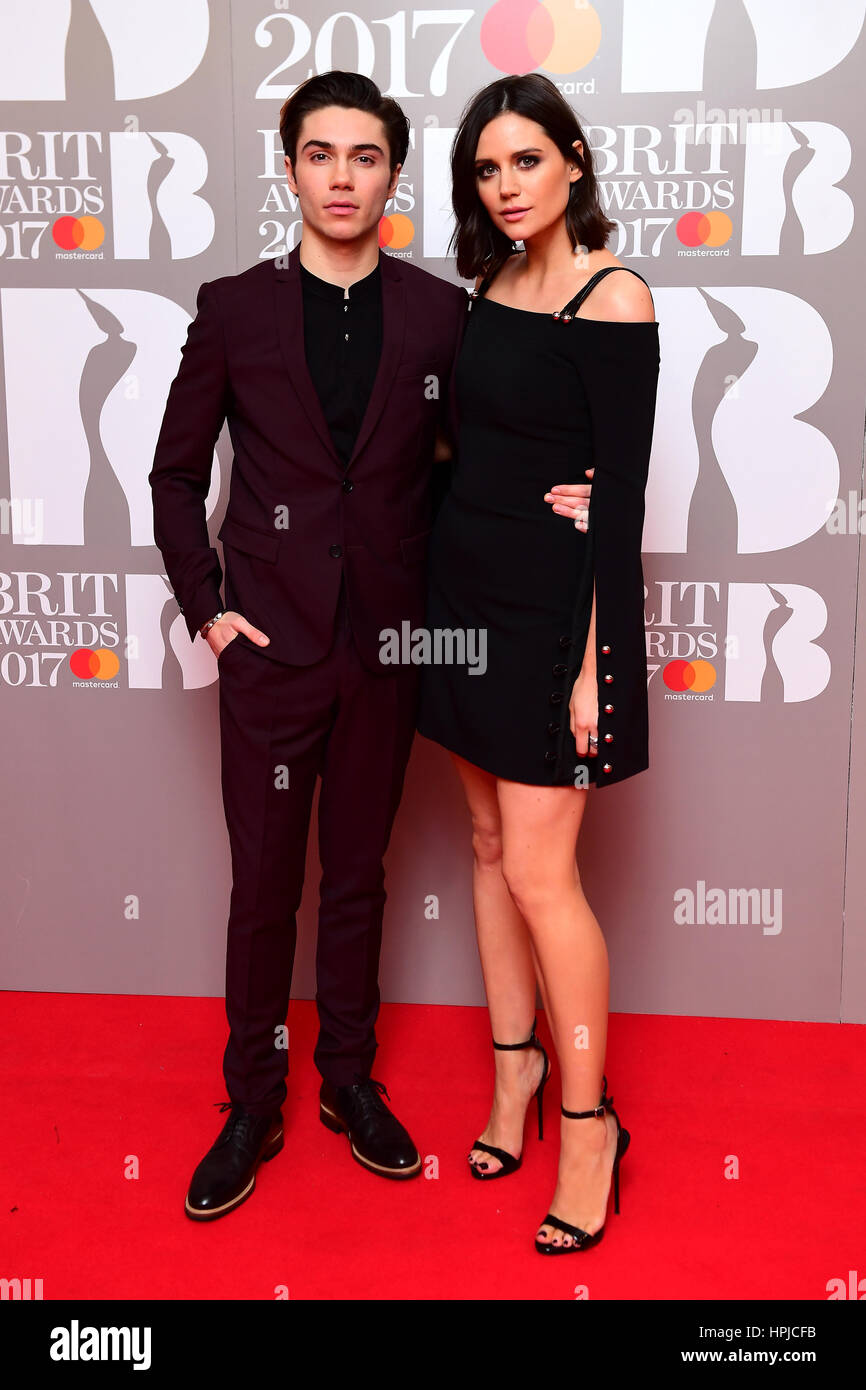 Lilah Parsons and George Shelley attending the Brit Awards at the O2 ...