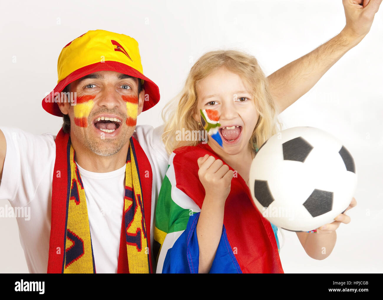Model released , Fussballfans, Fussball-WM - soccer fans Stock Photo ...