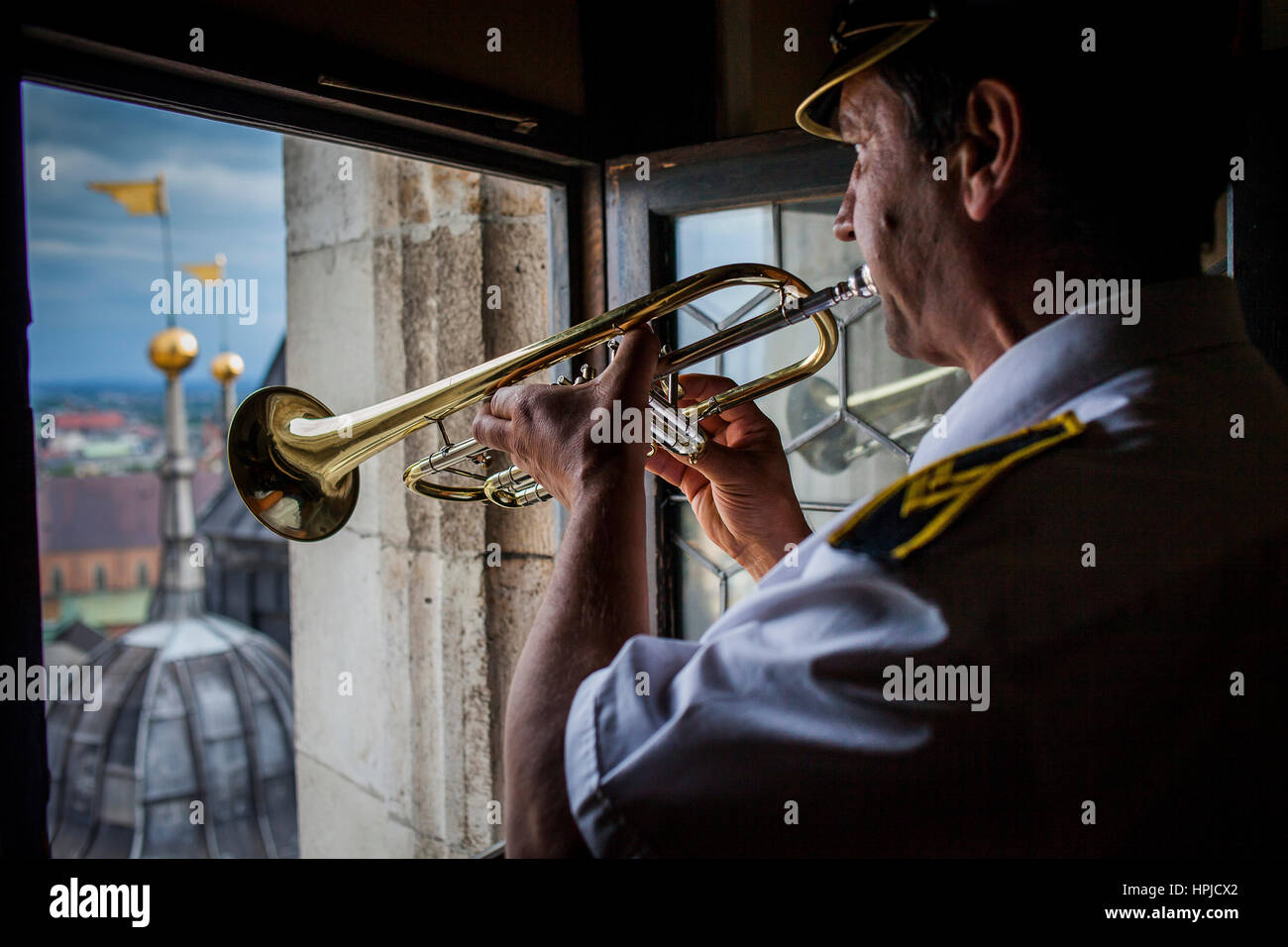 Basilica tower trumpet hi-res stock photography and images - Alamy