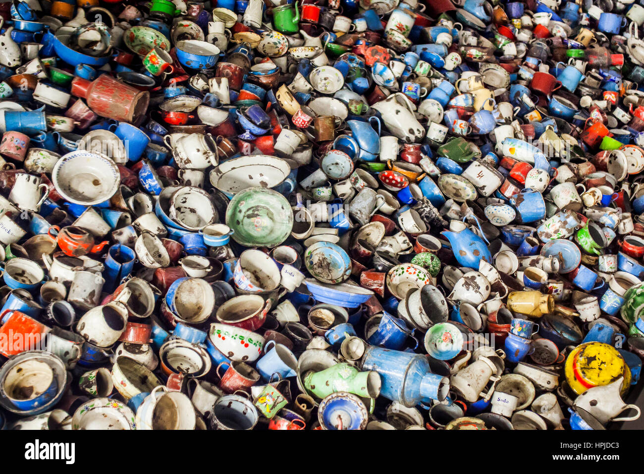 Objects of dead prisoners, concentration camp. Auschwitz. Poland Stock ...