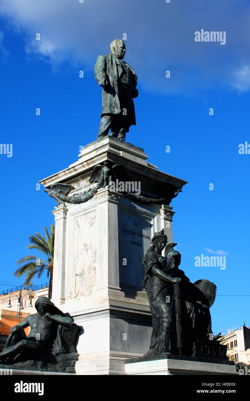 Piazza Cavour with Cavour monument in Rome, Italy Stock Photo - Alamy