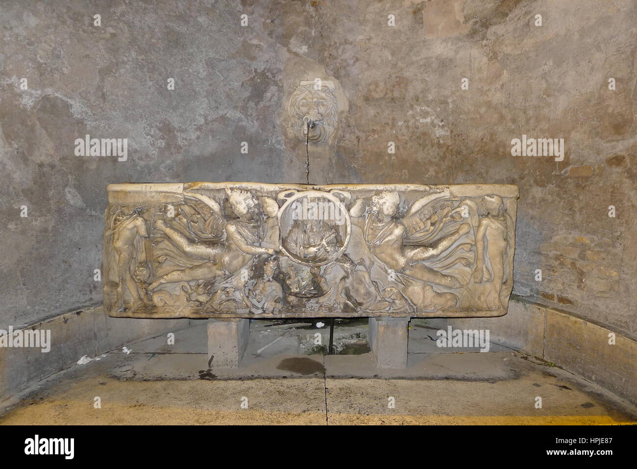Water Trough In Rome Italy Stock Photo - Alamy