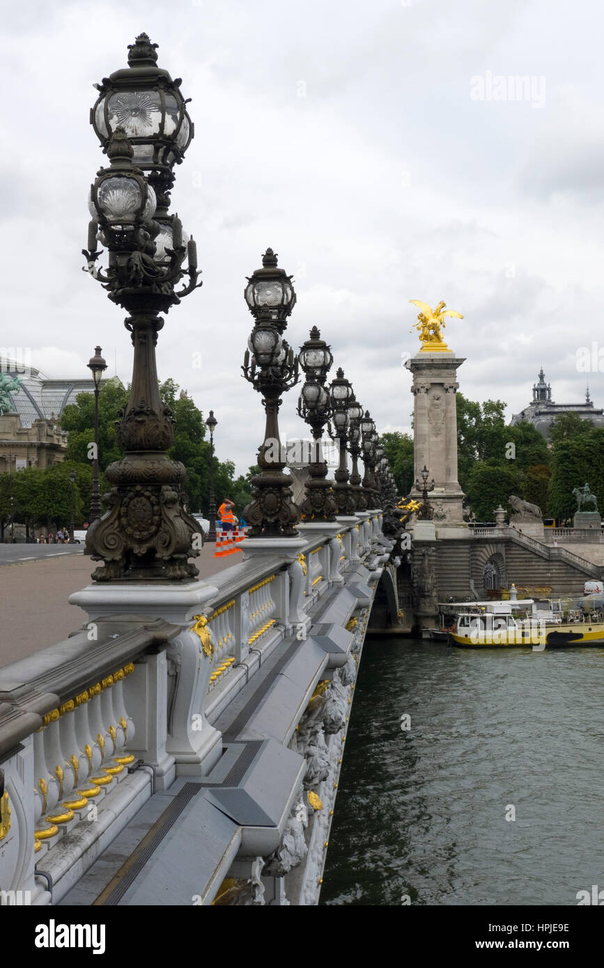Pont Alexandre III Bridge Over The River Seine Paris France Stock Photo ...