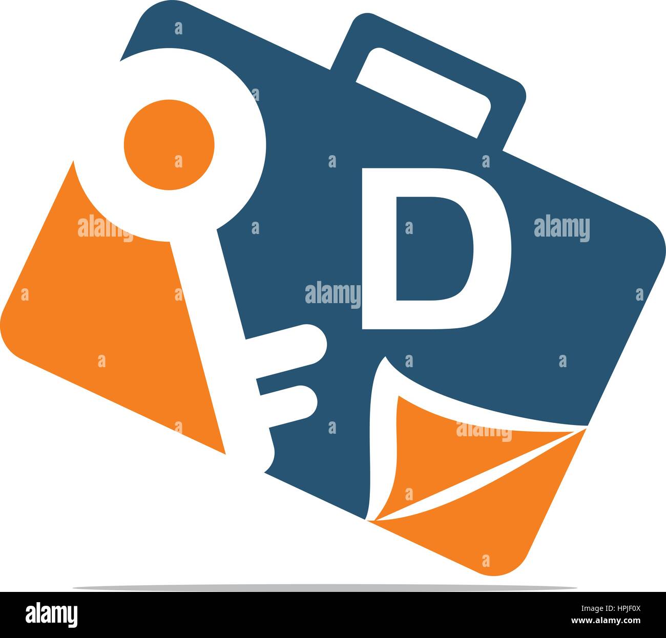 Briefcase Key Document Initial D Stock Vector Image & Art - Alamy