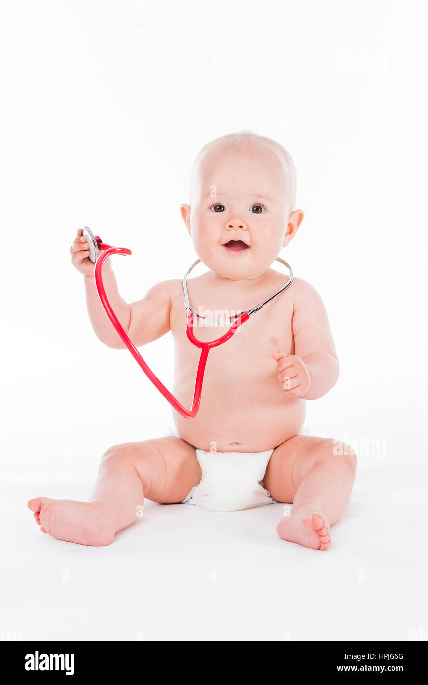 Baby mit stethoskop hi-res stock photography and images - Alamy