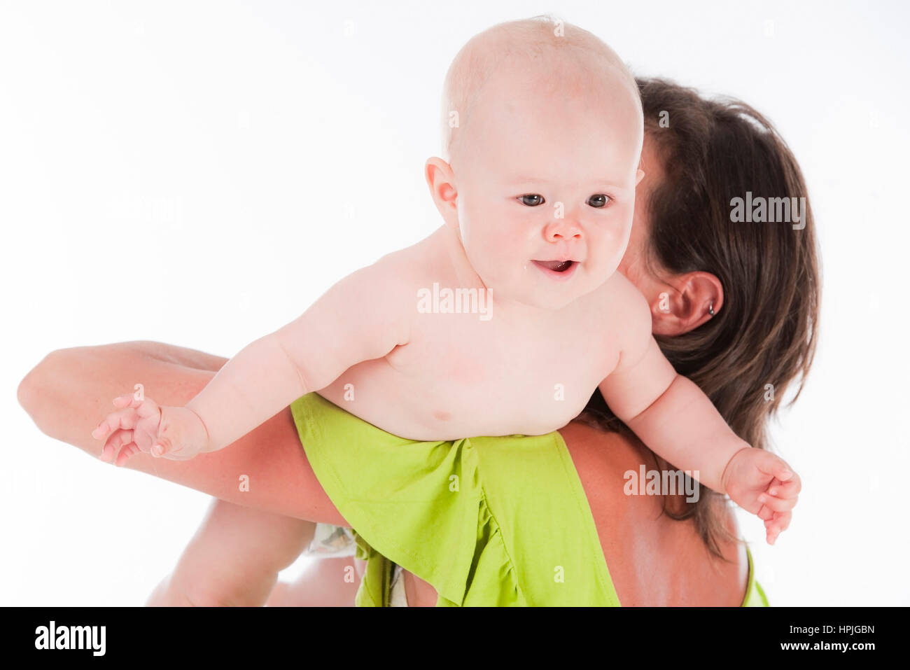Model released , Mutter mit Baby, 10 Monate - mother and baby Stock ...