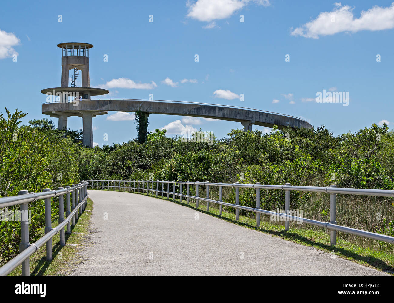 Observation Tower at Shark Valley in the Florida Evergaldes Stock Photo ...