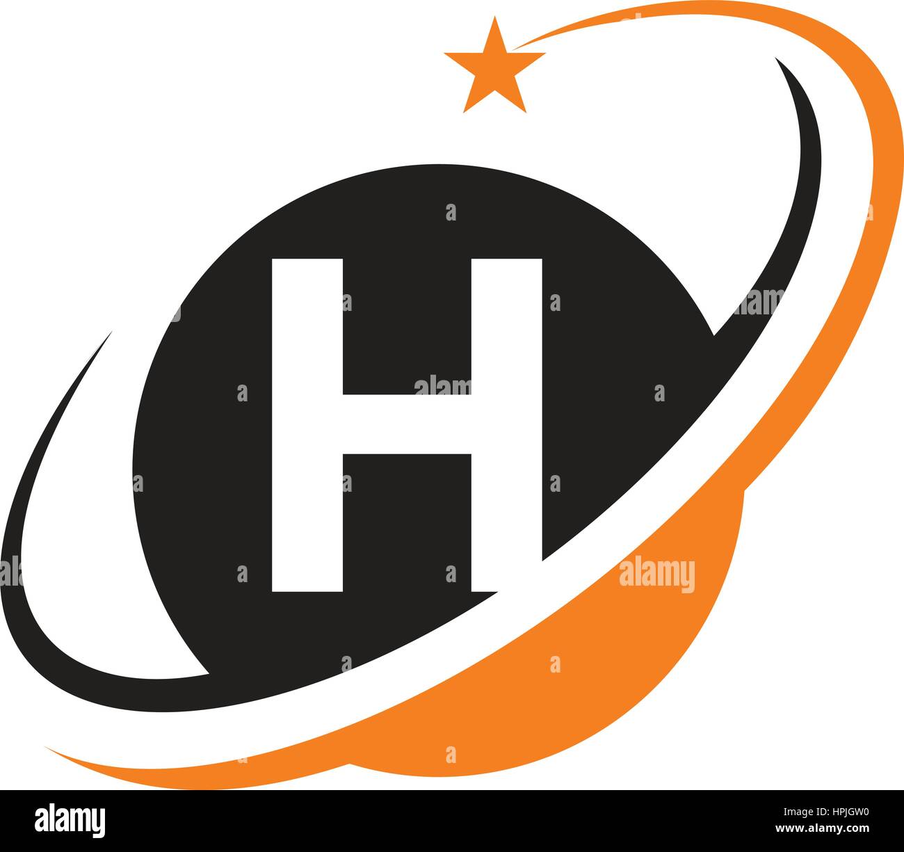 Star Swoosh Letter H Stock Vector Image & Art - Alamy