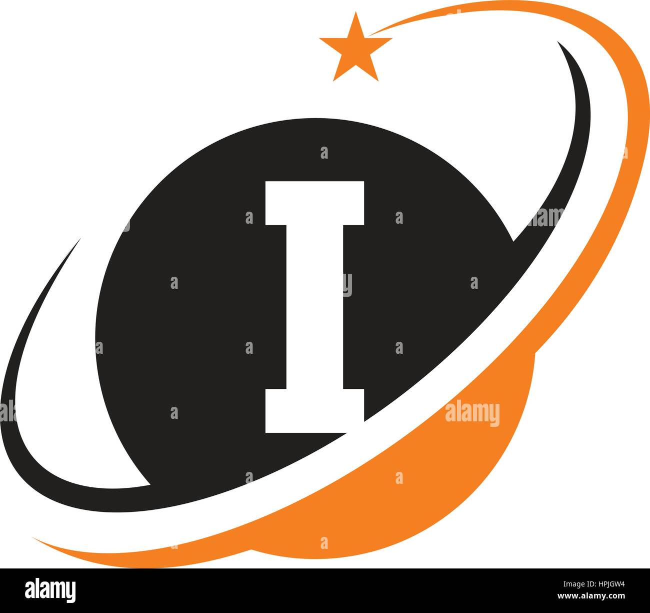 Star Swoosh Letter I Stock Vector Image & Art - Alamy