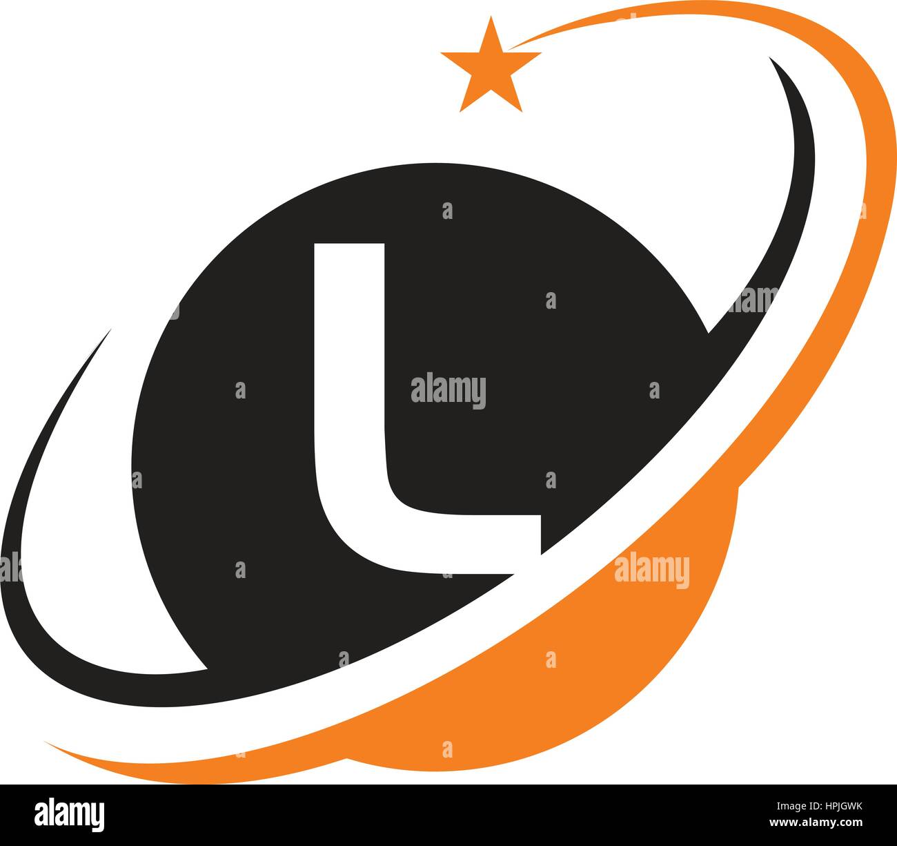 Star Swoosh Letter L Stock Vector Image & Art - Alamy