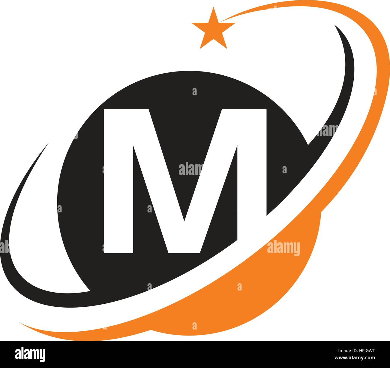 Star Swoosh Letter M Stock Vector Image & Art - Alamy