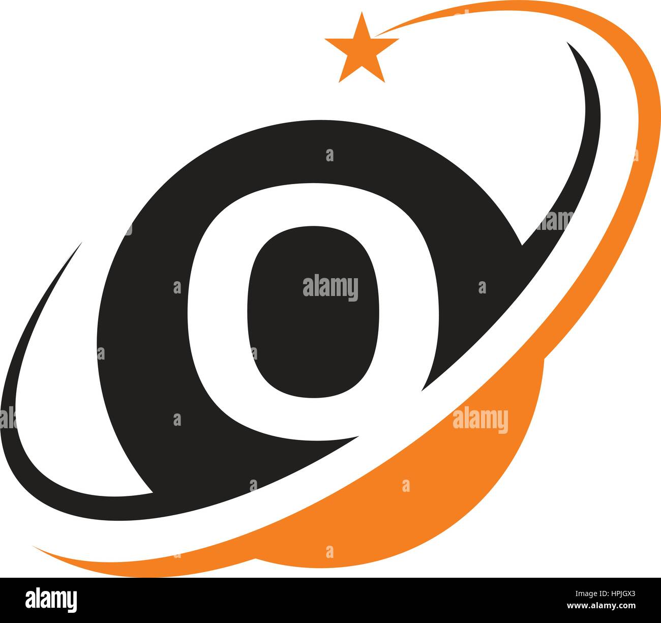 Star Swoosh Letter O Stock Vector Image & Art - Alamy