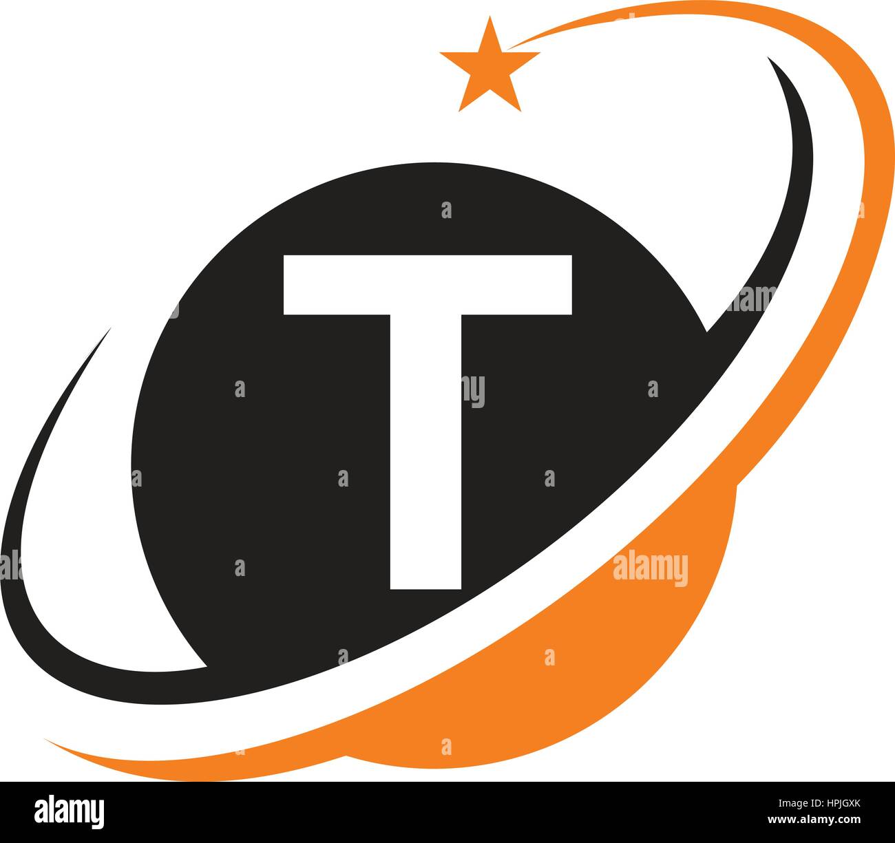 Star Swoosh Letter T Stock Vector Image & Art - Alamy