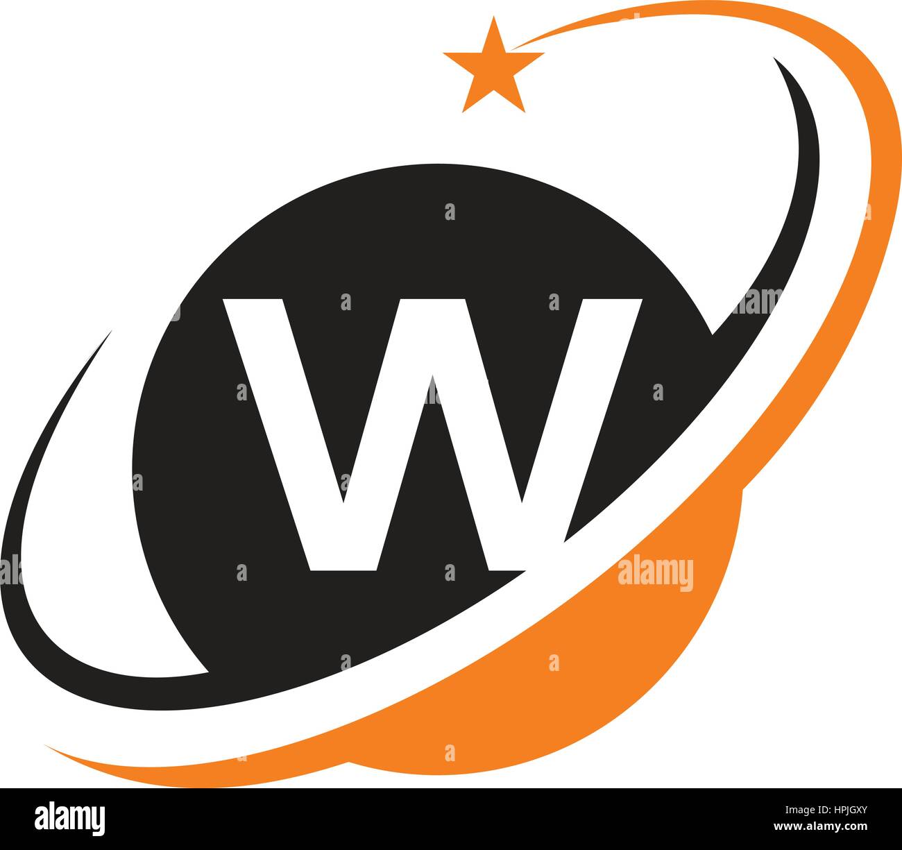 Star Swoosh Letter W Stock Vector Image & Art - Alamy