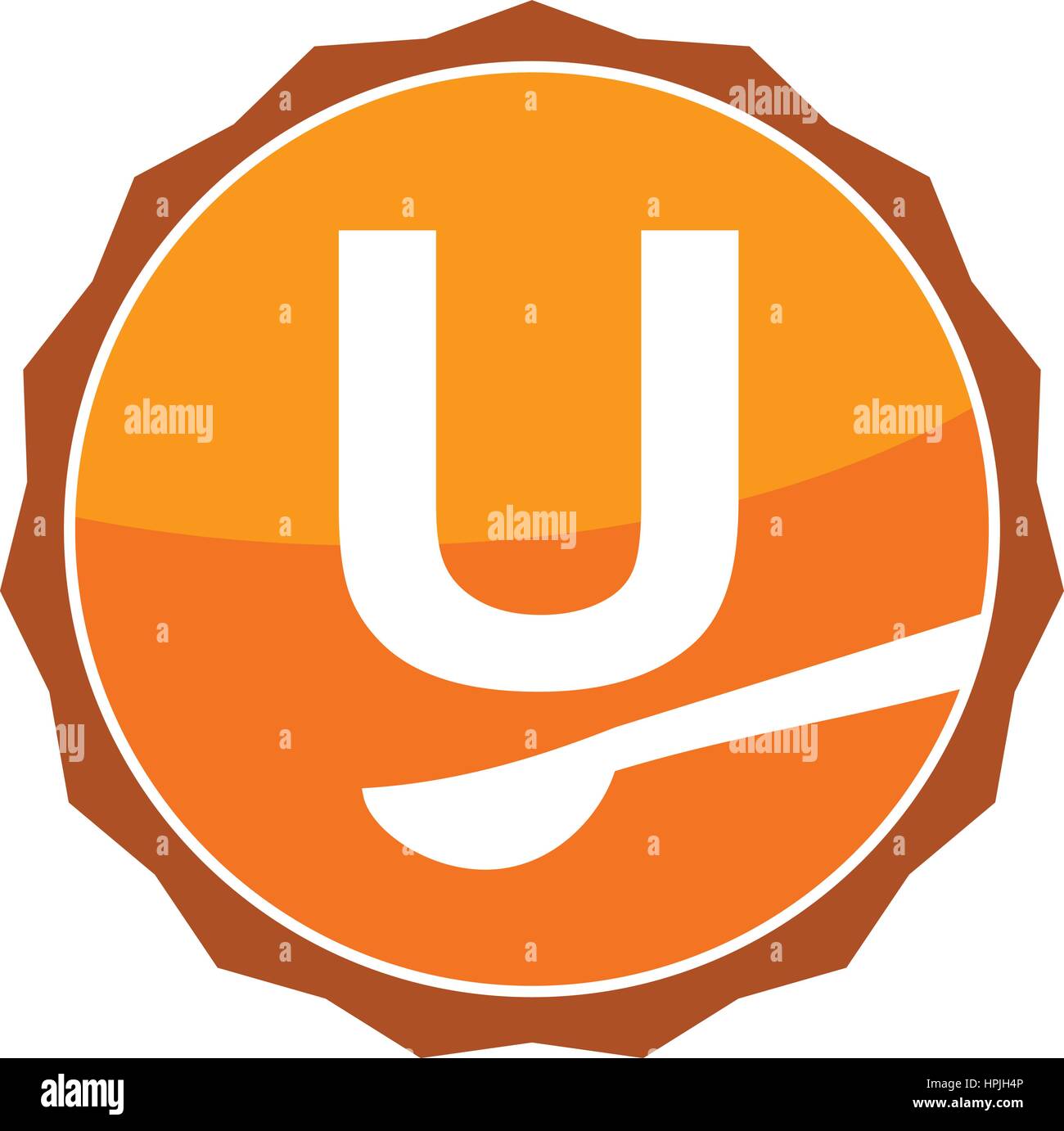 Letter u food logo Stock Vector Images - Alamy