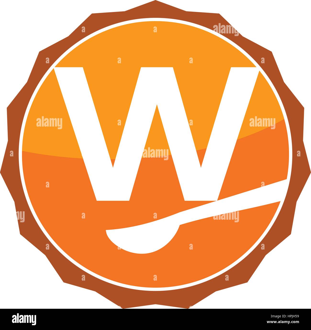 Restaurant Letter W Stock Vector Image & Art - Alamy