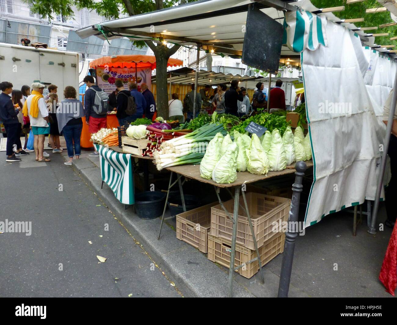 Neatly displayed vegetables at Bastille Market on Boulevard Richard ...