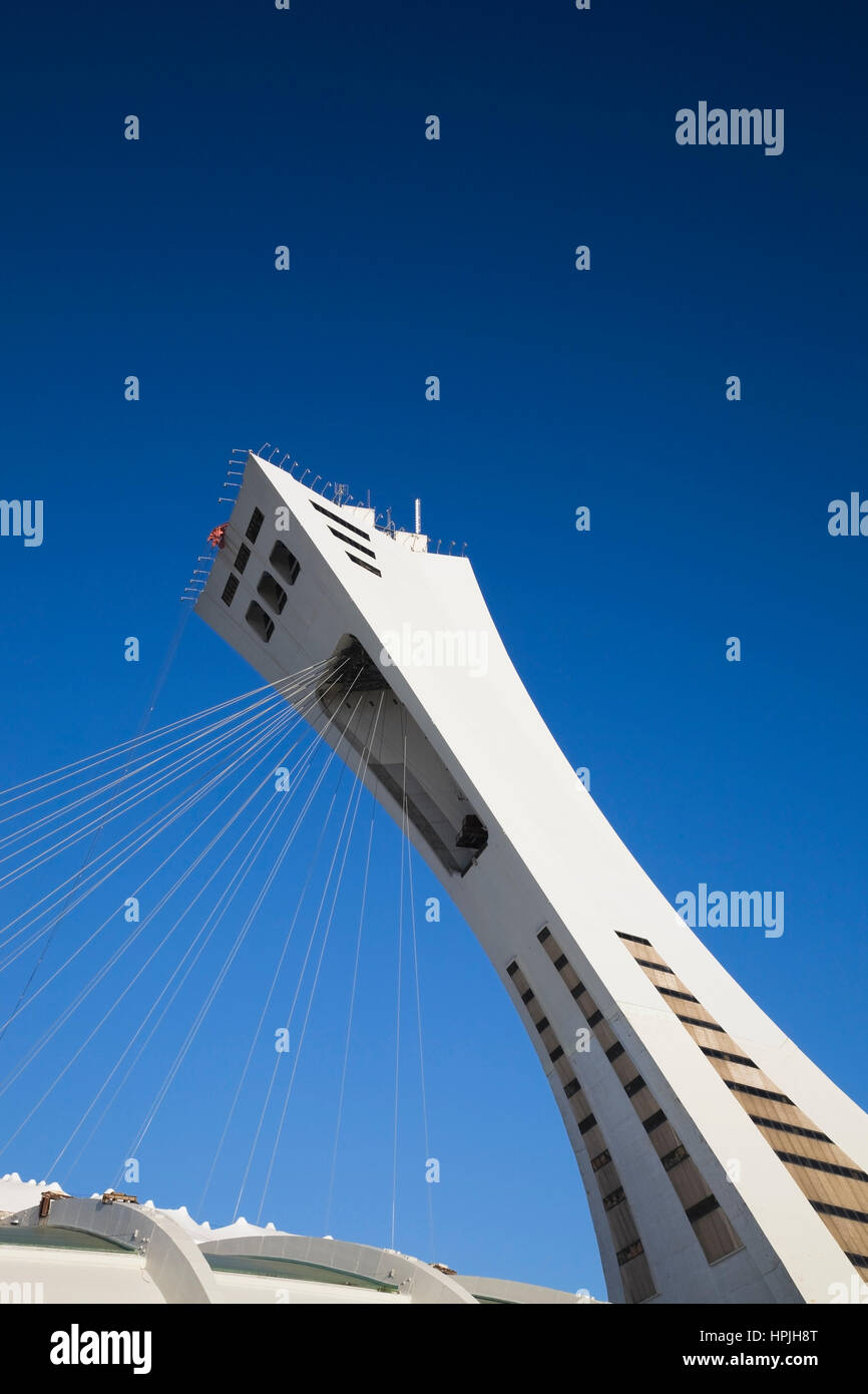 The Montreal Tower at Olympic Stadium park, Montreal, Quebec, Canada ...