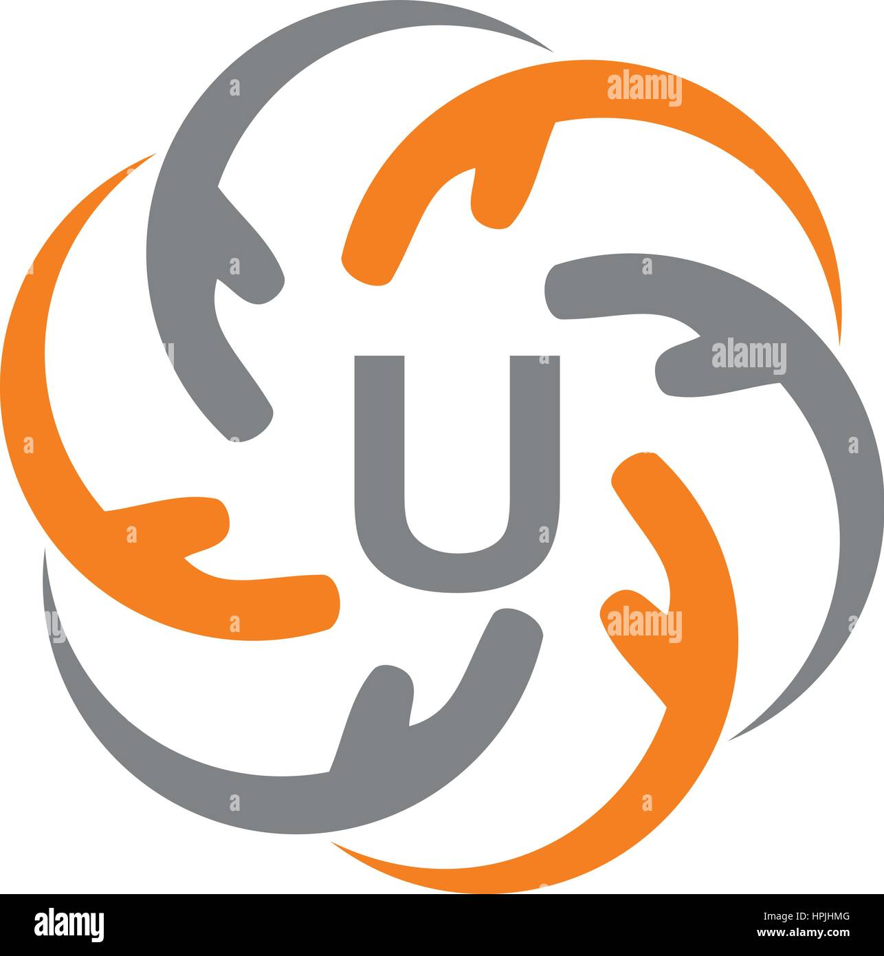 Hand Care Solution Initial U Stock Vector Image & Art - Alamy