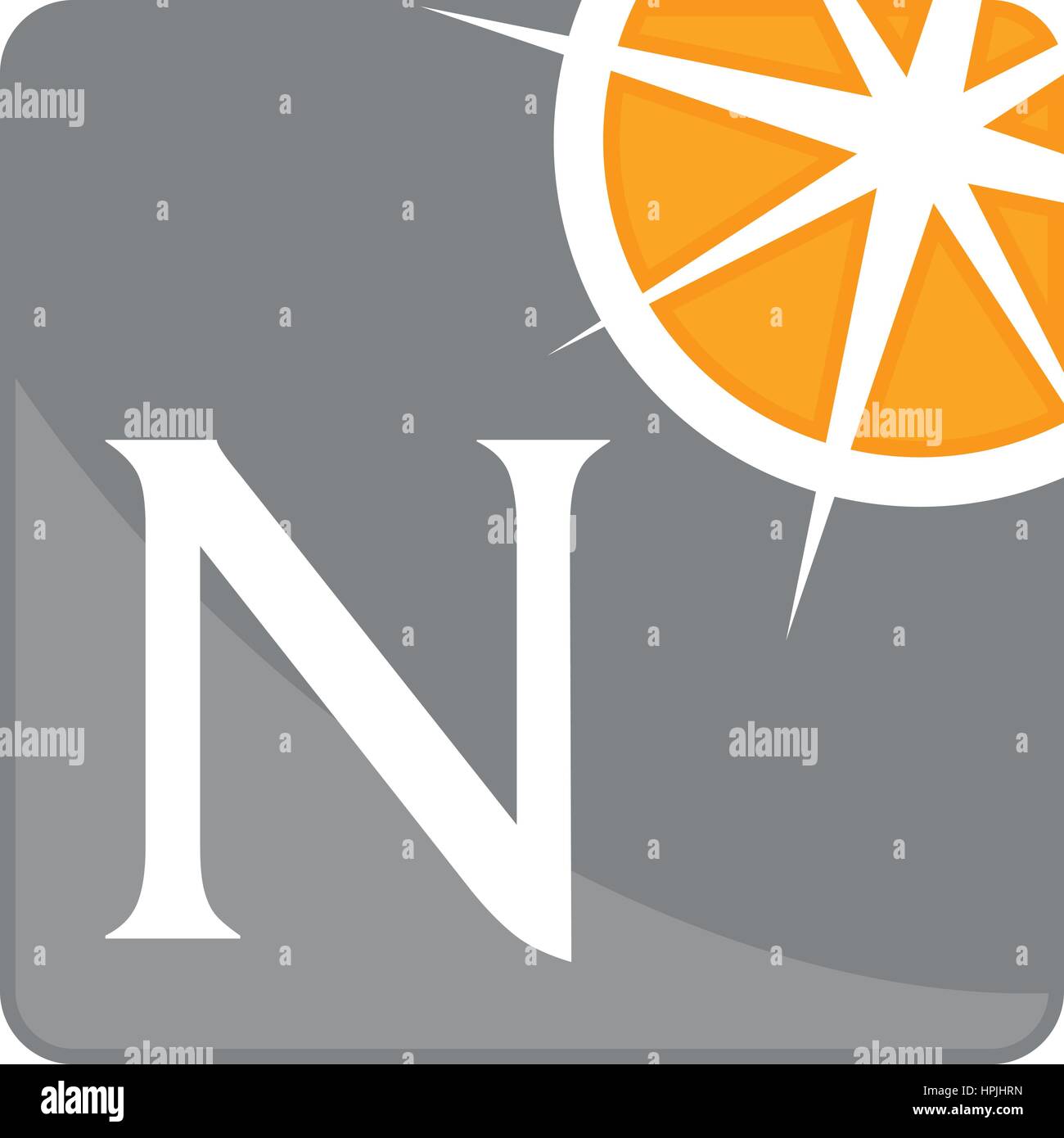 Compass Guide Solutions Initial N Stock Vector Image & Art - Alamy