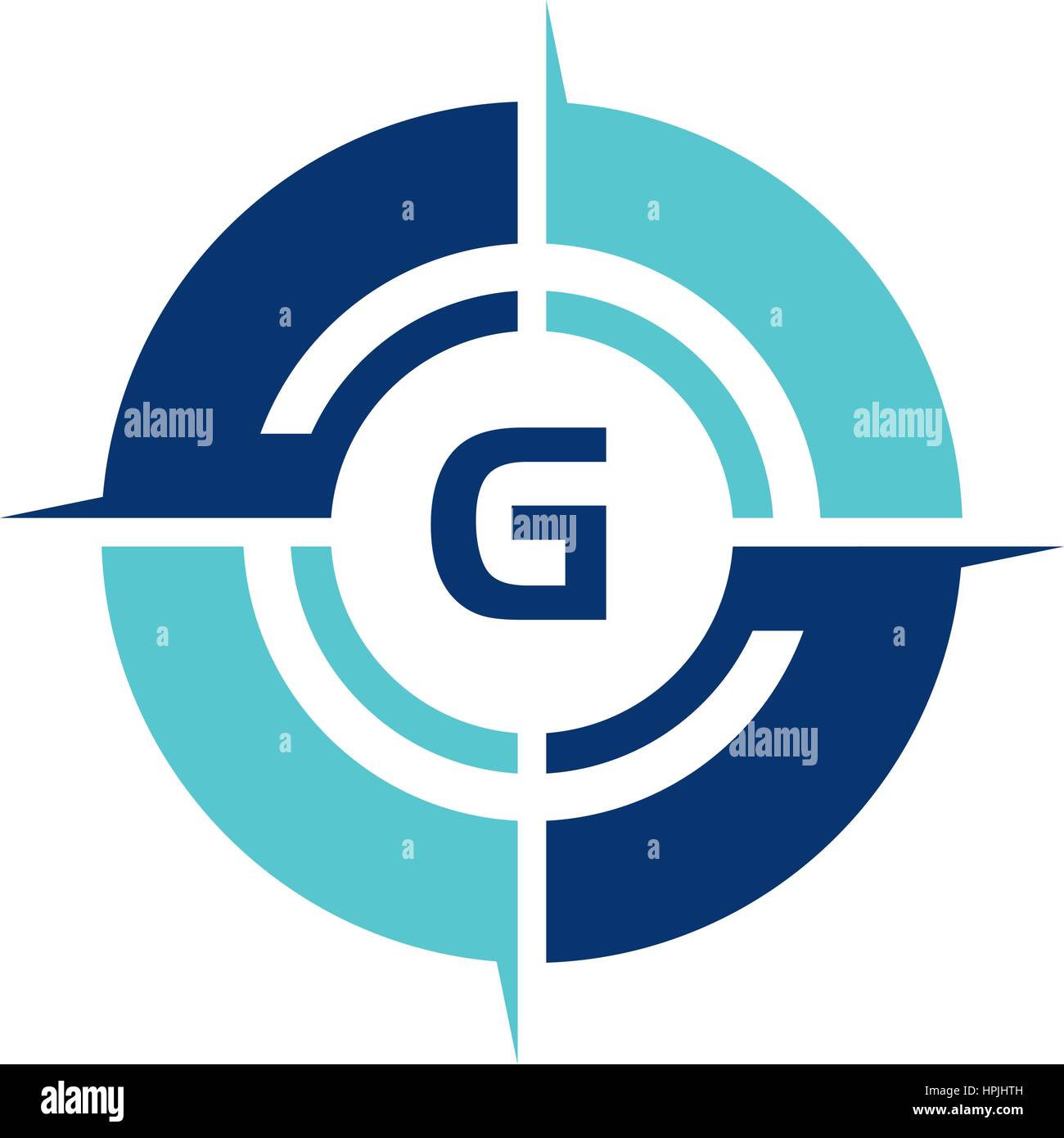 Compass Guide Solution Initial G Stock Vector Image & Art - Alamy