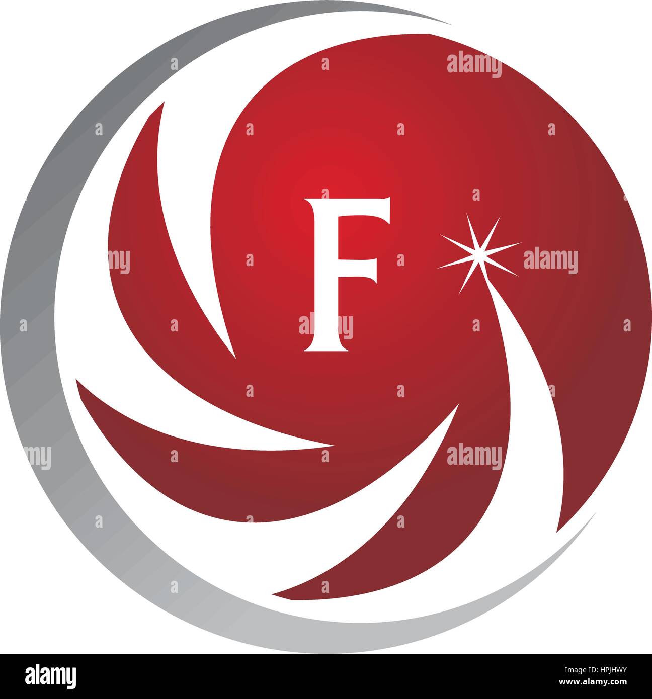 Star Swoosh Initial F Stock Vector Image & Art - Alamy
