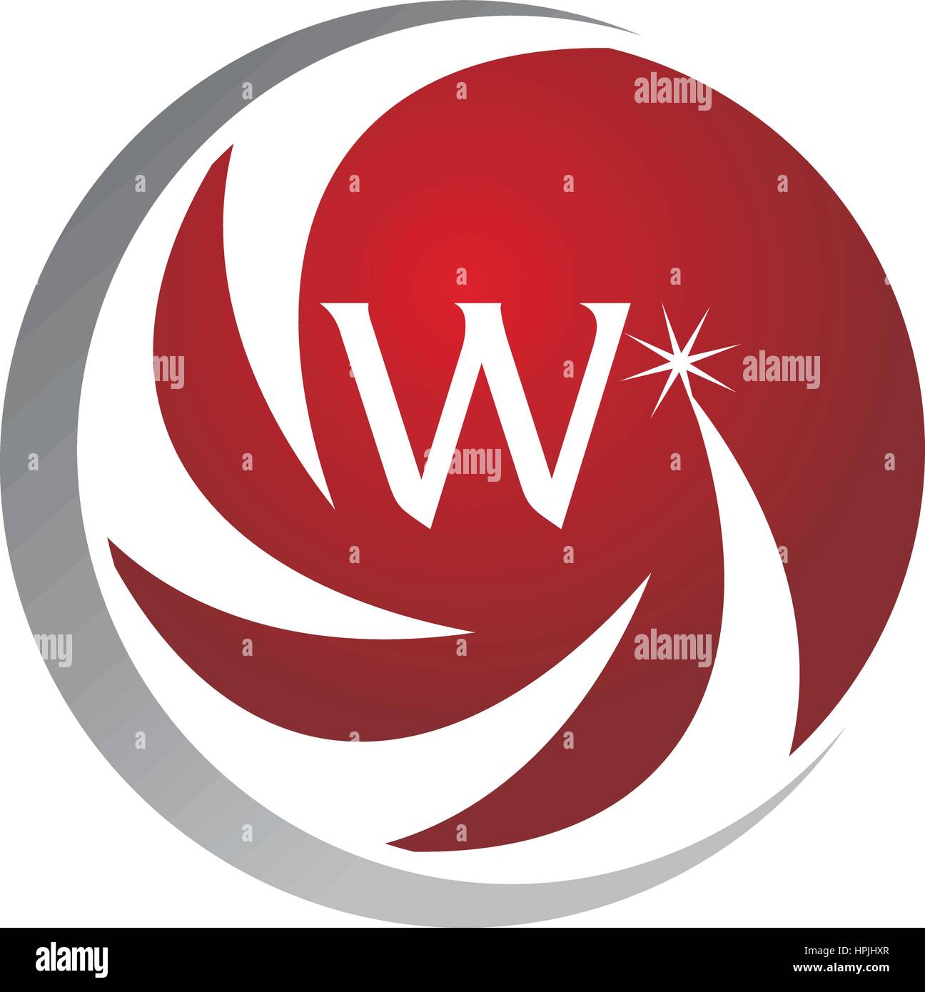 Star Swoosh Initial W Stock Vector Image & Art - Alamy