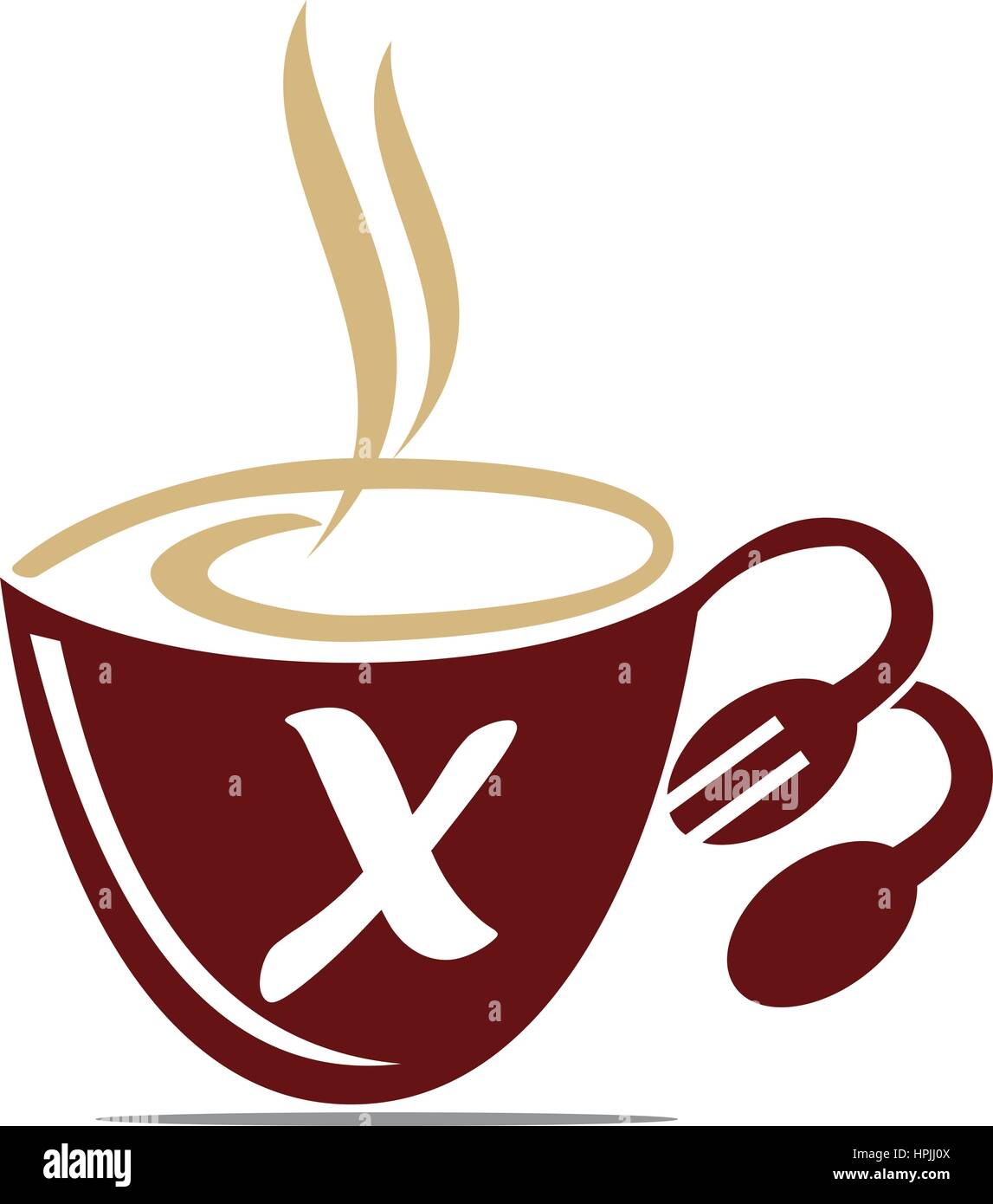 Coffee Cup Restaurant Letter X Stock Vector Image & Art - Alamy
