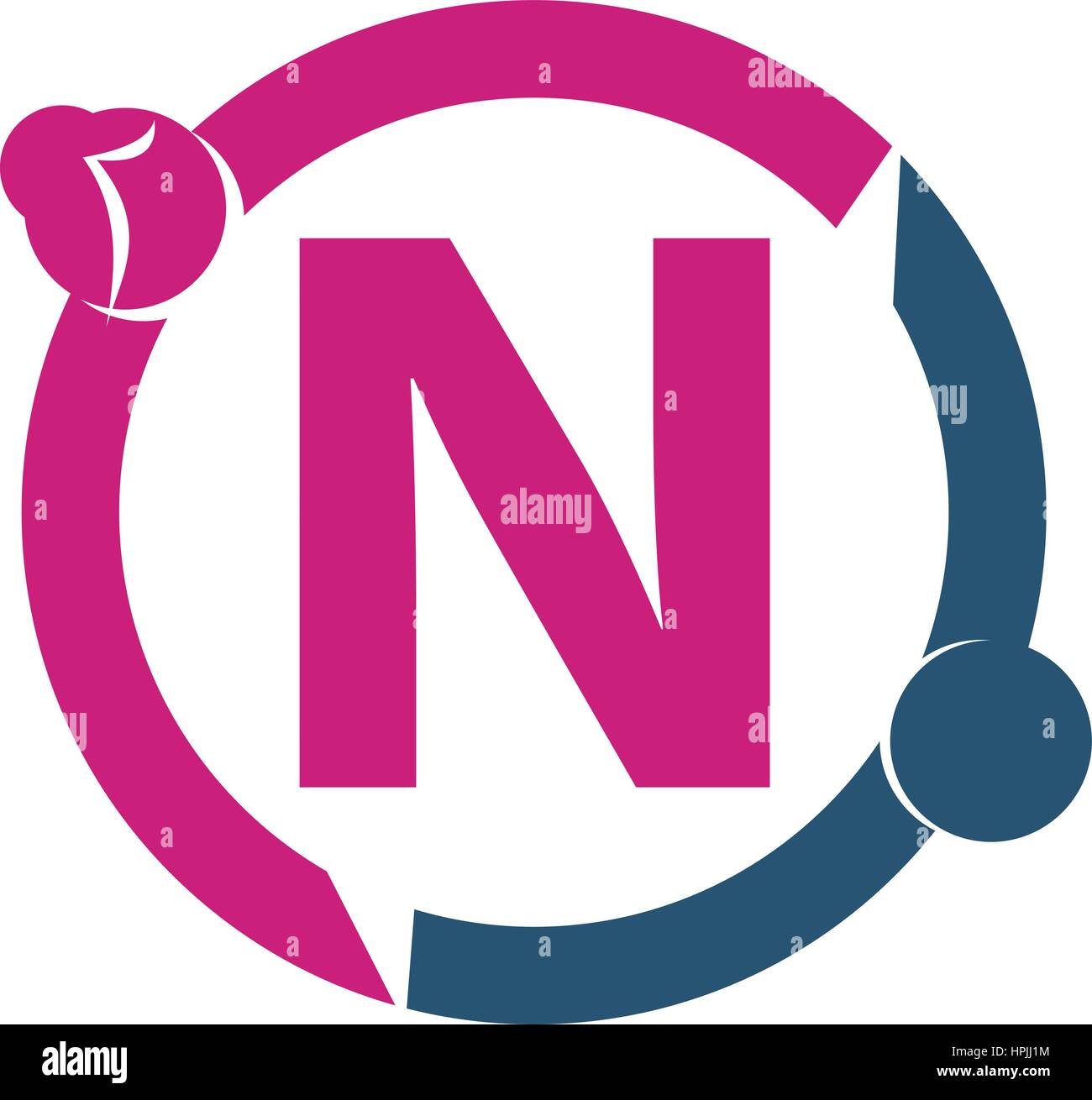 Teamwork Sharing Dating Initial N Stock Vector Image & Art - Alamy