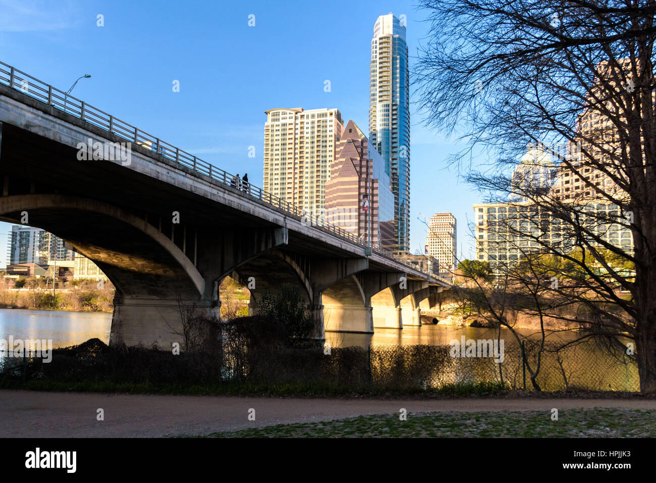 South congress bridge trail hi-res stock photography and images - Alamy