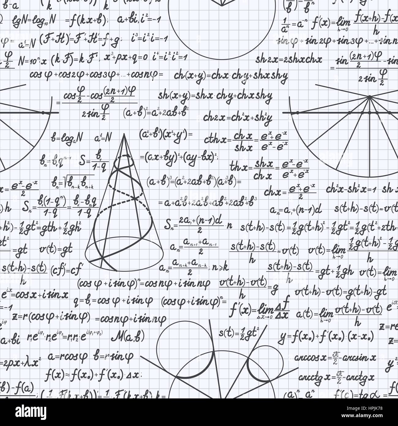 Mathematical vector seamless pattern background with formulas ... Mathematical vector seamless pattern background with formulas ...