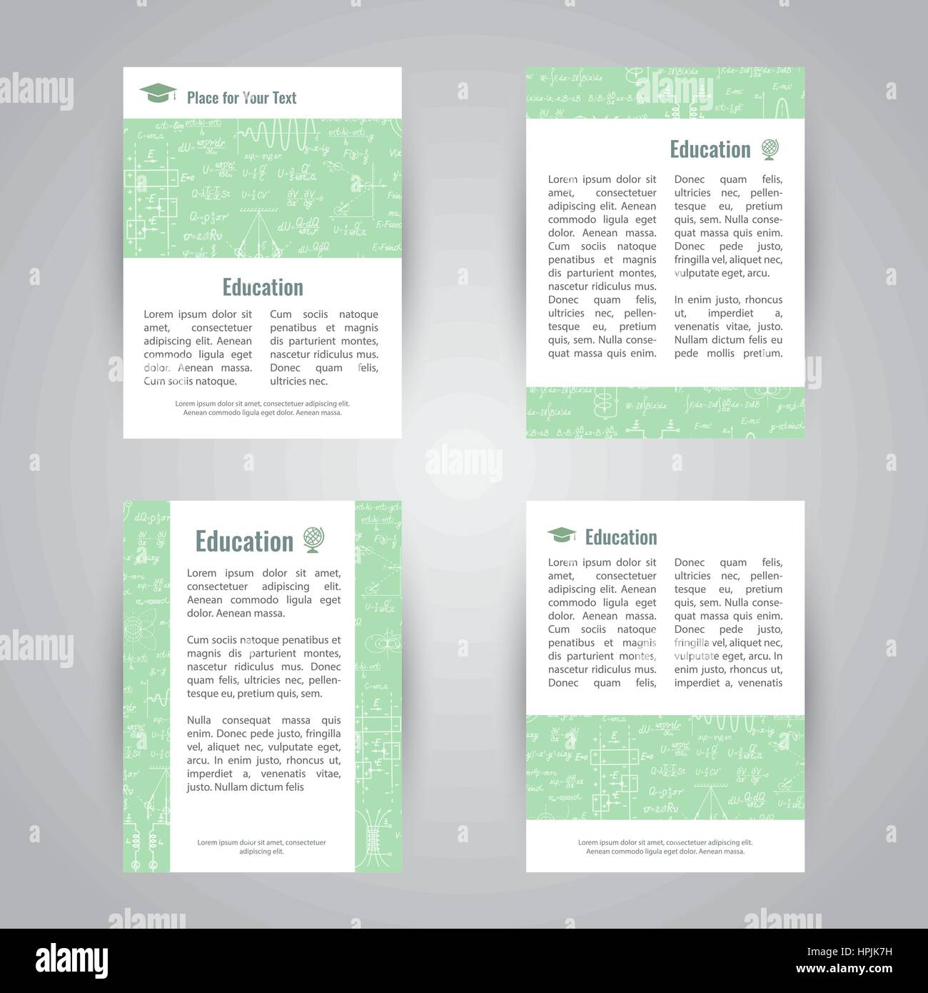 Set of Educational vector banners with physical and mathematical ... Set of Educational vector banners with physical and mathematical ...