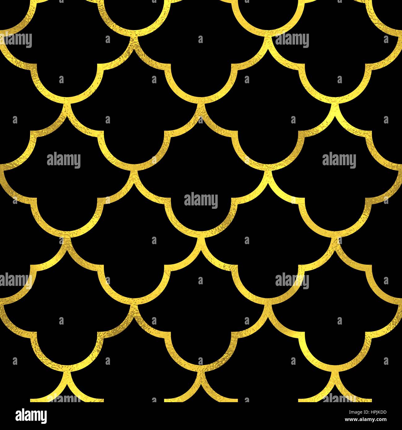 Abstract seamless scaled pattern with golden scales. Vector fashion ...