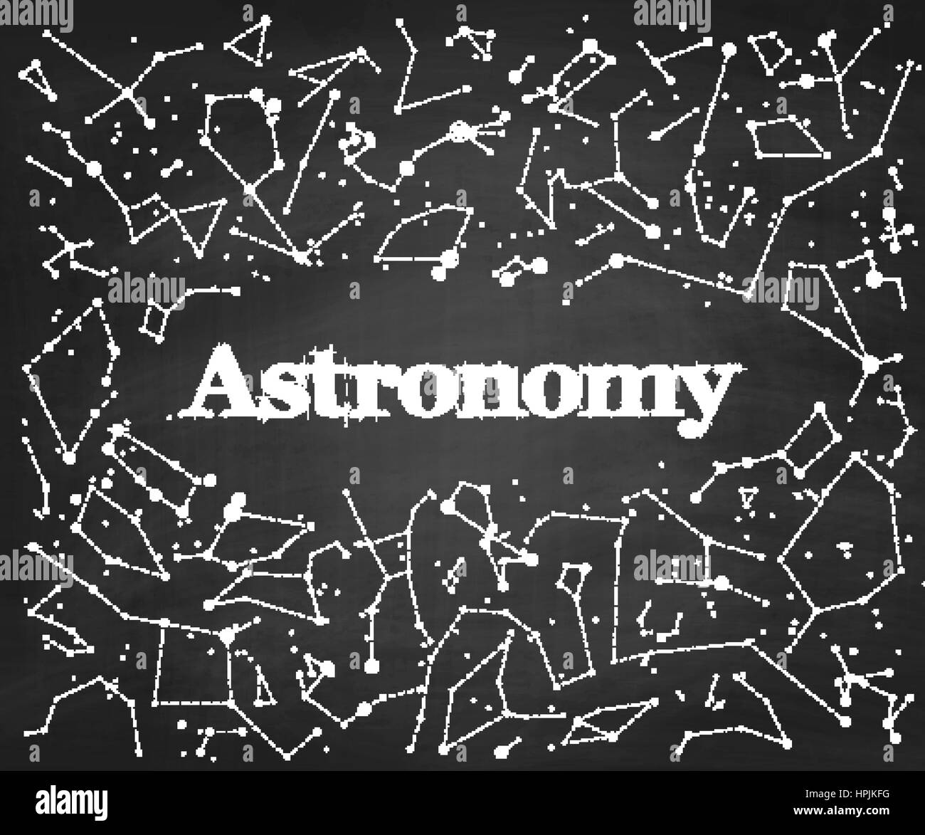 Constellations vector pattern with word Astronomy. Scientific vector ...