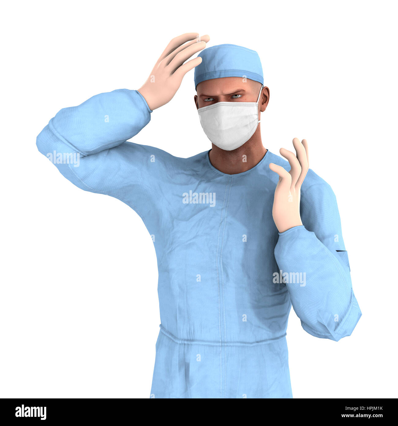 3D rendering of a male doctor isolated on white background Stock Photo ...