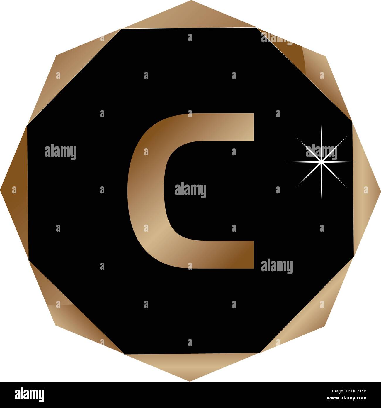 Letter c isolated diamond Stock Vector Images - Alamy
