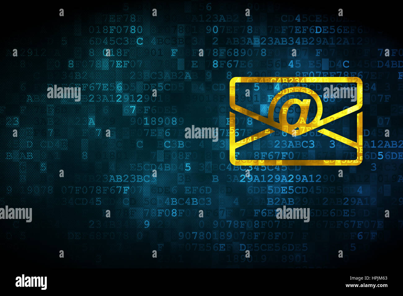 E mail 3d icon pixelated envelope hi-res stock photography and images ...