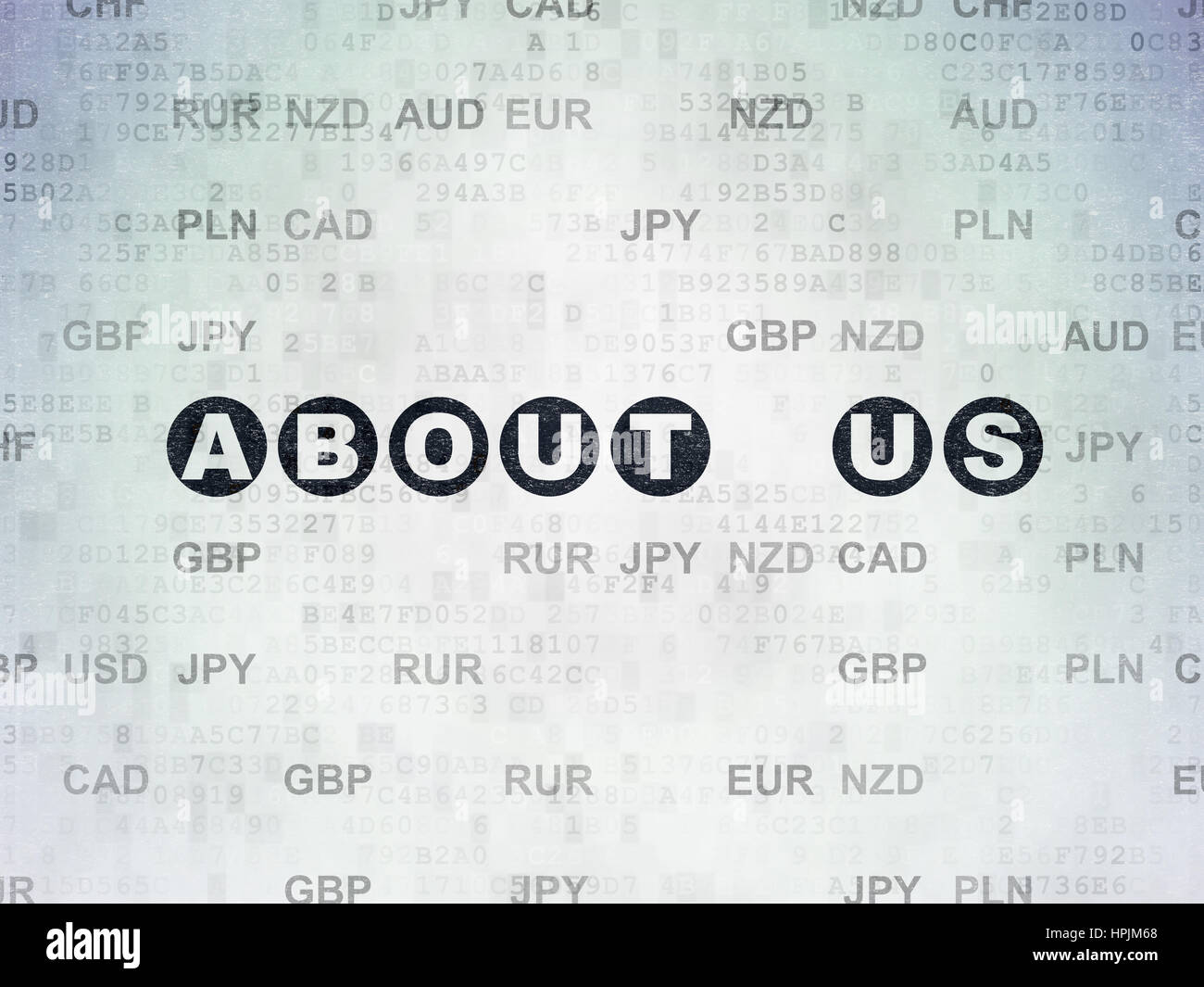 Business concept: About us on Digital Data Paper background Stock Photo ...