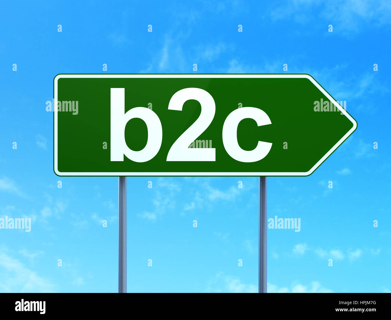 Finance concept: B2c on road sign background Stock Photo - Alamy