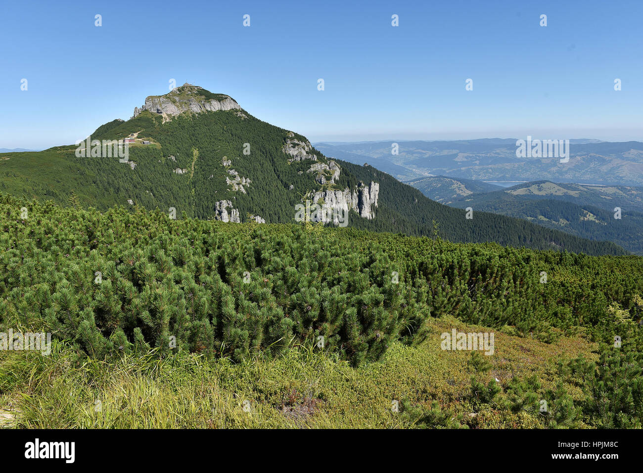 Mountain landscape. Ceahlau mountains, Eastern Carpathians, Romania ...