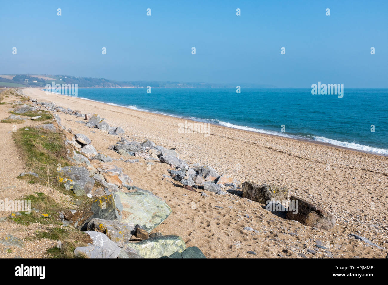 The beach at Slapton Sands in Start Bay, Devon Stock Photo - Alamy